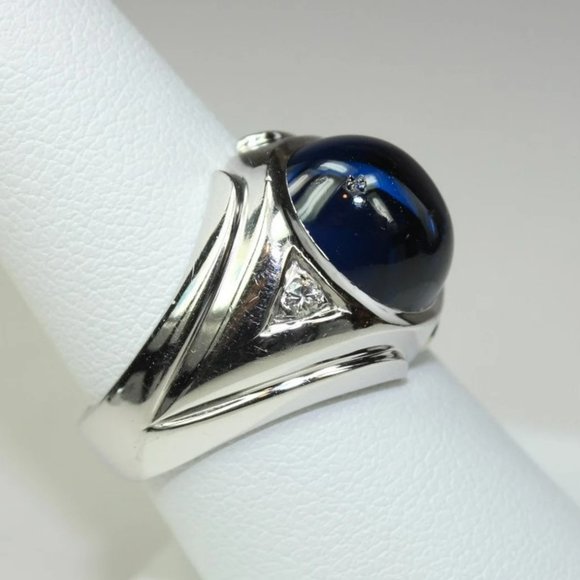 Accessories | Mens 925 Sterling Silver Era Streamlined Blue Spinel ...